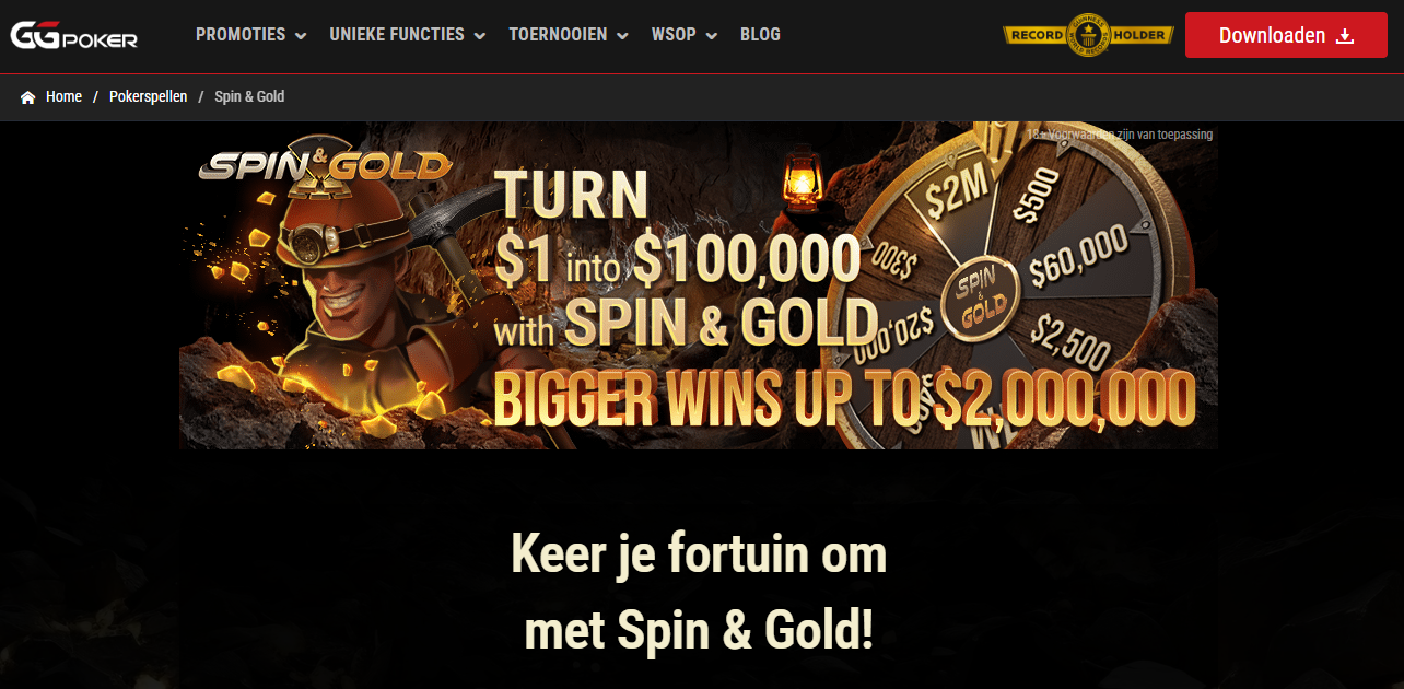 GGpoker Spin & Gold | Onetime.nl