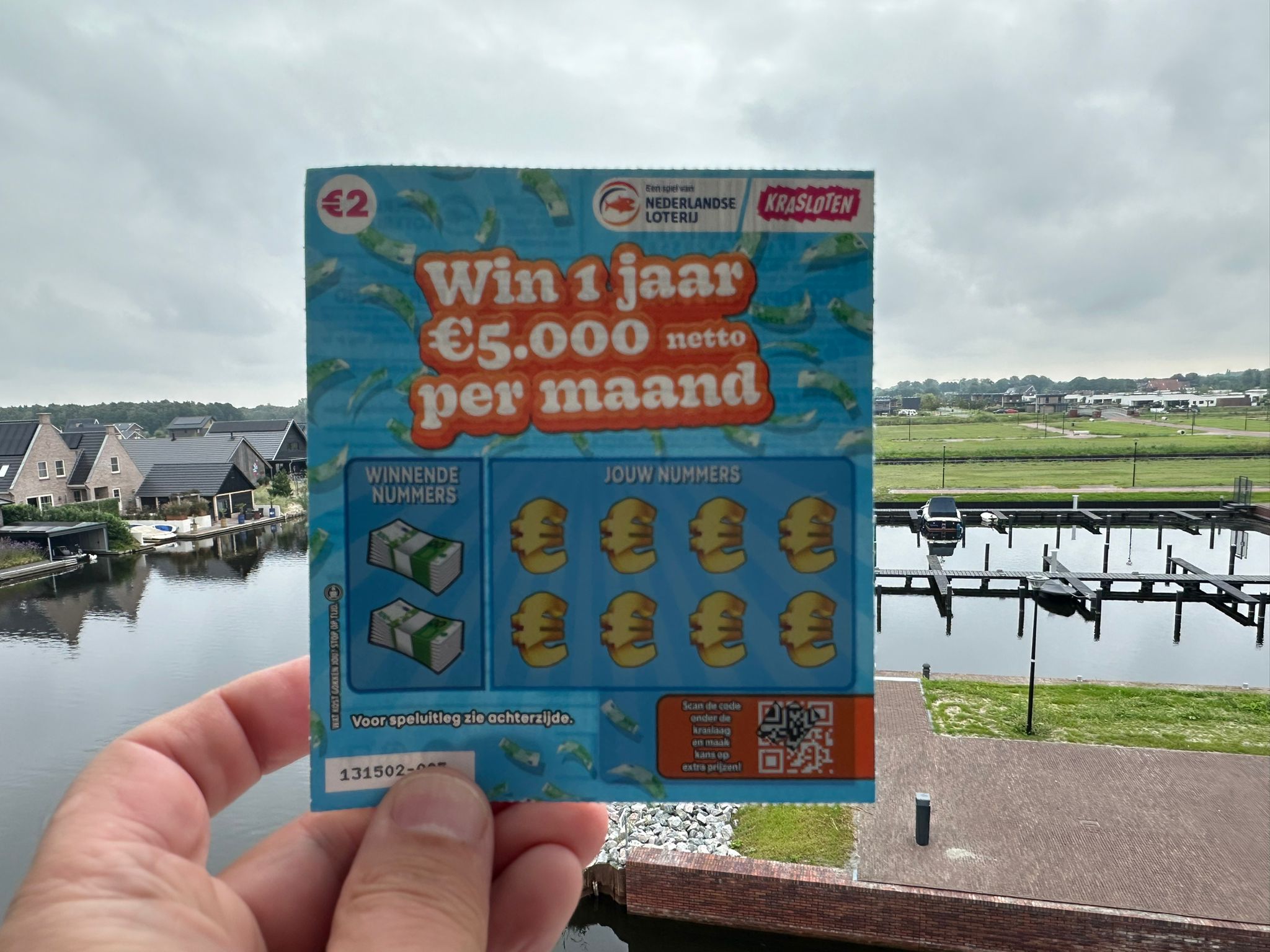 Win 1 jaar 5000 euro| Onetime.nl